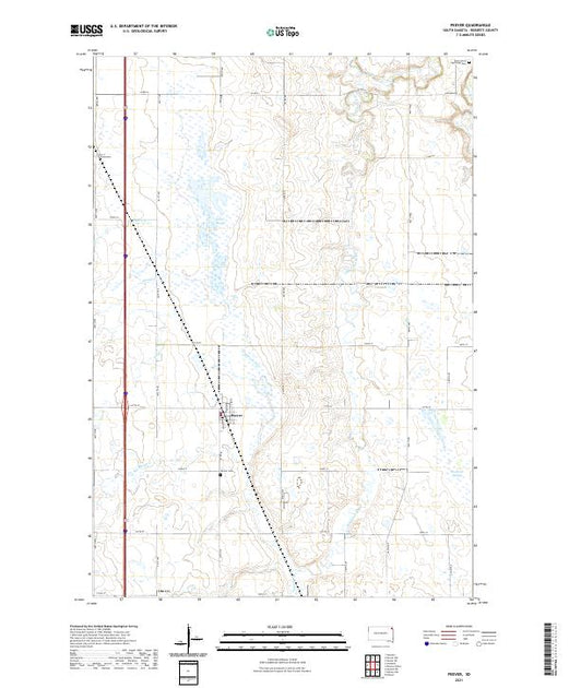 USGS US Topo 7.5-minute map for Peever SD 2021 – American Map Store