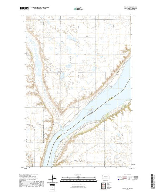 USGS US Topo 7.5-minute map for Peever NE SDMN 2021 – American Map Store