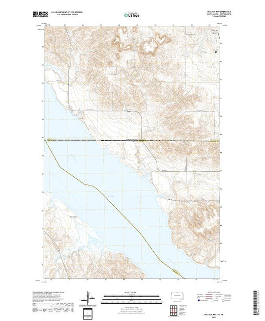 USGS US Topo 7.5-minute map for Pollock NW SDND 2021 – American Map Store