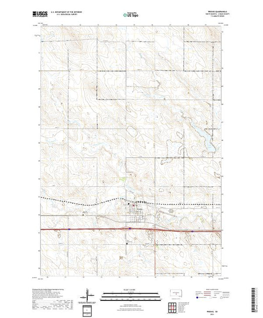 USGS US Topo 7.5-minute map for Presho SD 2021 – American Map Store