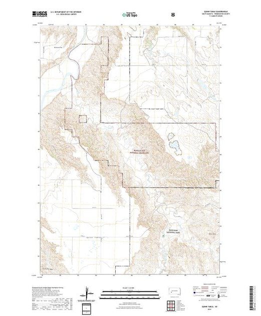 USGS US Topo 7.5-minute map for Quinn Table SD 2021 – American Map Store