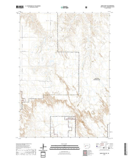 USGS US Topo 7.5-minute map for Quinn Table SW SD 2021 – American Map Store