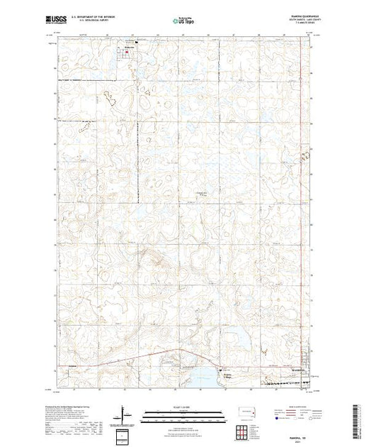 USGS US Topo 7.5-minute map for Ramona SD 2021 – American Map Store