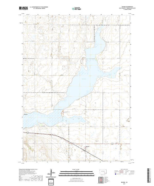 USGS US Topo 7.5-minute map for Ravinia SD 2021 – American Map Store