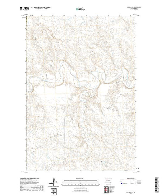 USGS US Topo 7.5-minute map for Red Elm NW SD 2021 – American Map Store