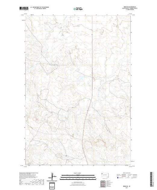 USGS US Topo 7.5-minute map for Redig NE SD 2021 – American Map Store