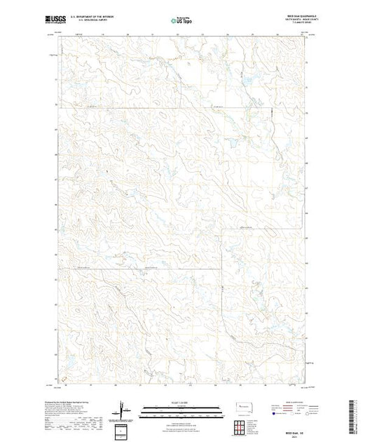 USGS US Topo 7.5-minute map for Reed Dam SD 2021 – American Map Store