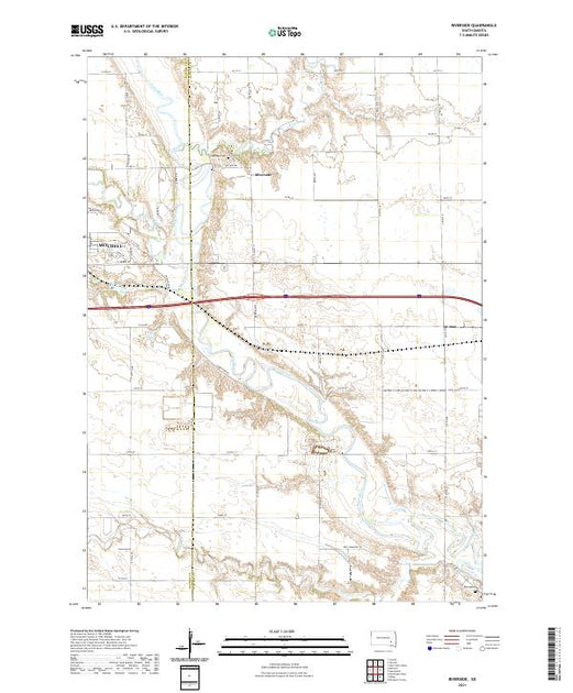 USGS US Topo 7.5-minute map for Riverside SD 2021 – American Map Store