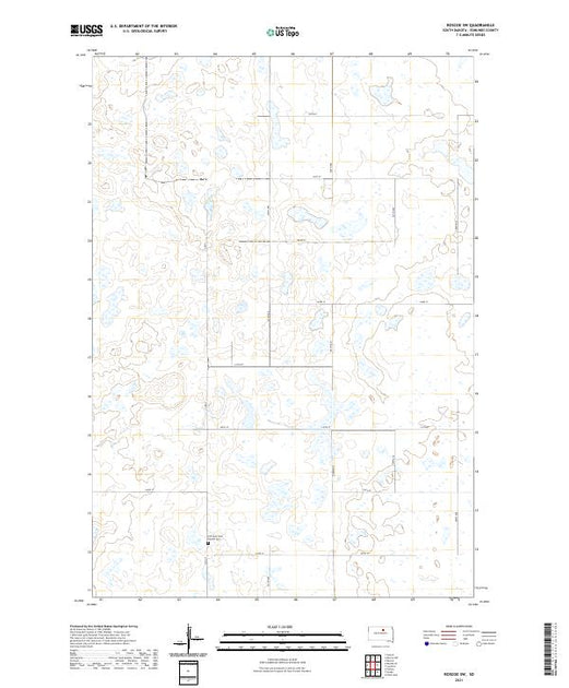 USGS US Topo 7.5-minute map for Roscoe SW SD 2021 – American Map Store