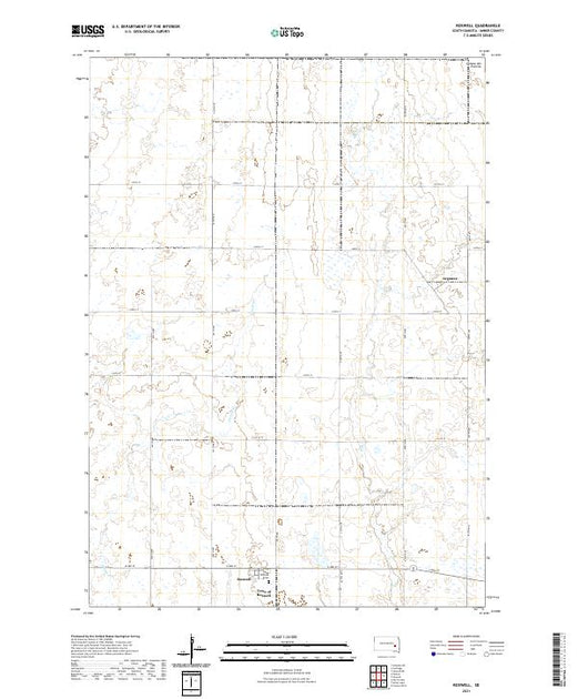 USGS US Topo 7.5-minute map for Roswell SD 2021 – American Map Store