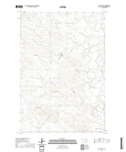 USGS US Topo 7.5-minute map for Scott Creek SD 2021 – American Map Store