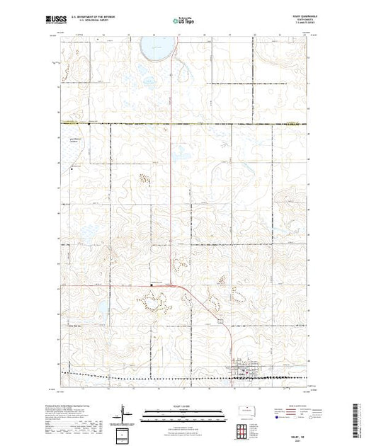 USGS US Topo 7.5-minute map for Selby SD 2021 – American Map Store