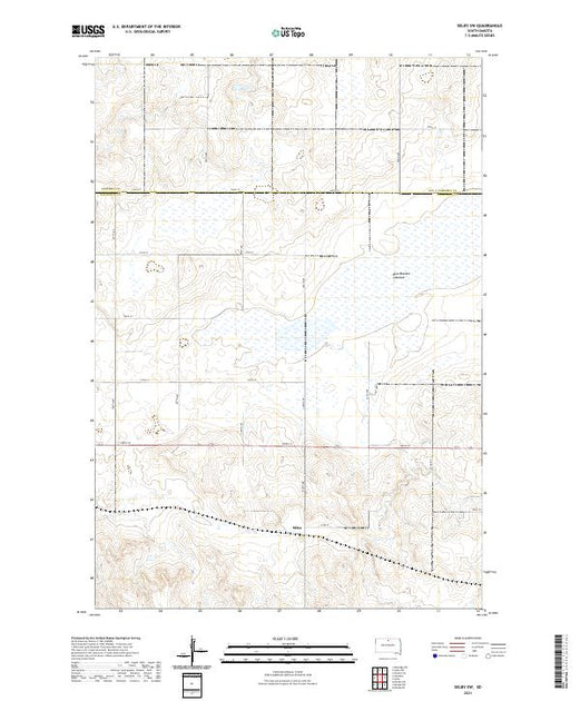USGS US Topo 7.5-minute map for Selby SW SD 2021 – American Map Store
