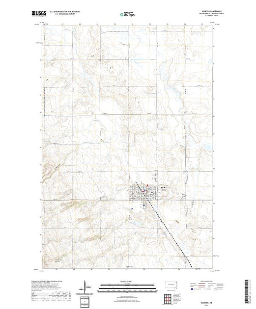 USGS US Topo 7.5-minute map for Sisseton SD 2021 – American Map Store