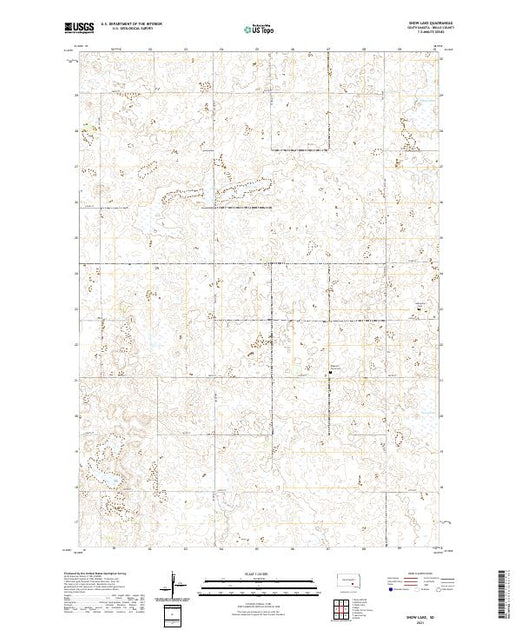 USGS US Topo 7.5-minute map for Snow Lake SD 2021 – American Map Store