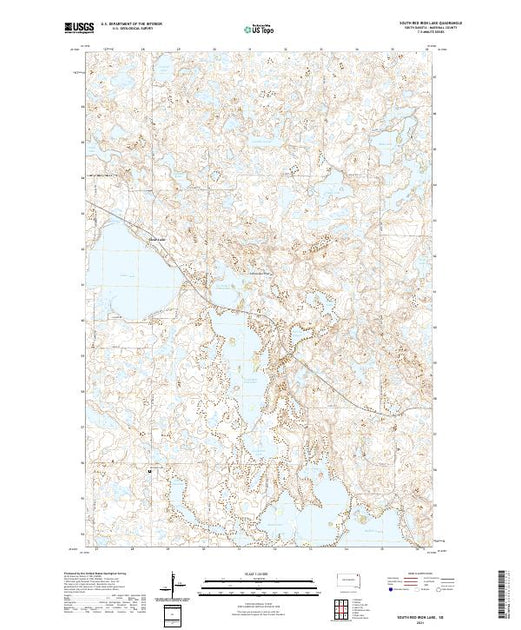 USGS US Topo 7.5-minute map for South Red Iron Lake SD 2021 – American ...