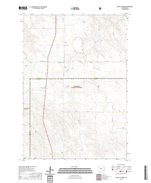 USGS US Topo 7.5-minute map for South of Pierre SD 2021 – American Map ...
