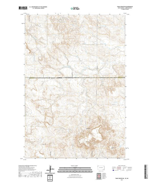 USGS US Topo 7.5-minute map for Table Mountain SDND 2021 – American Map ...
