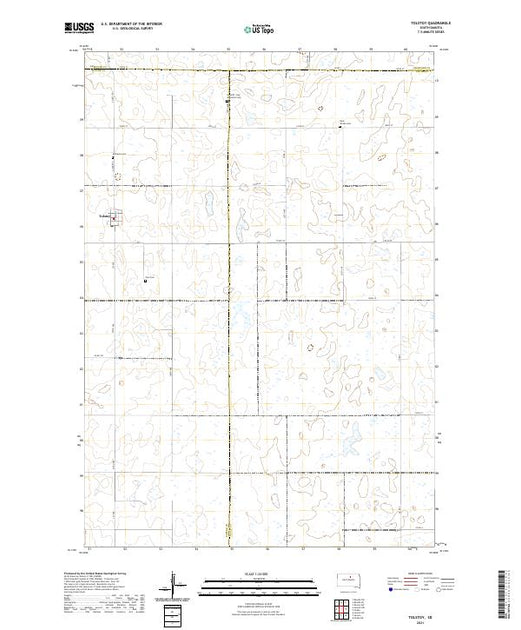USGS US Topo 7.5-minute map for Tolstoy SD 2021 – American Map Store