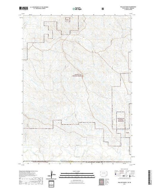 USGS US Topo 7.5-minute map for Wallace Ranch SDNE 2021 – American Map ...