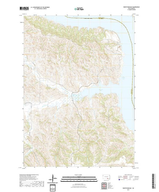 USGS US Topo 7.5-minute map for Whetstone Bay SD 2021 – American Map Store