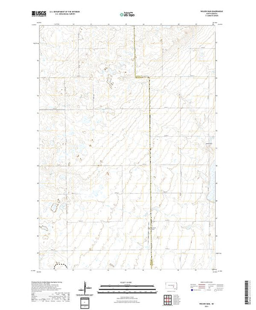USGS US Topo 7.5-minute map for Wilson Dam SD 2021 – American Map Store
