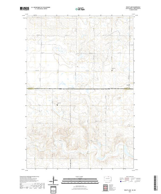 USGS US Topo 7.5-minute map for Wolff Lake SDND 2021 – American Map Store