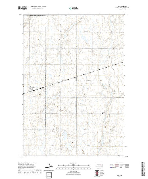 USGS US Topo 7.5-minute map for Yale SD 2021 – American Map Store