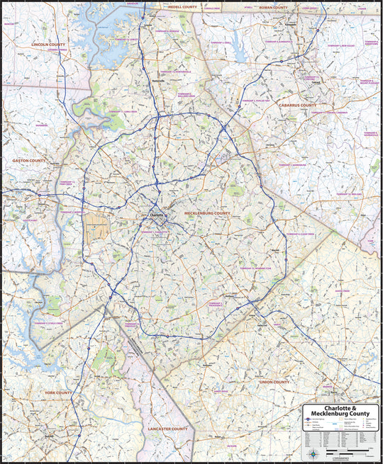 Charlotte Nc County Map Multi Color North Carolina Map With Counties,