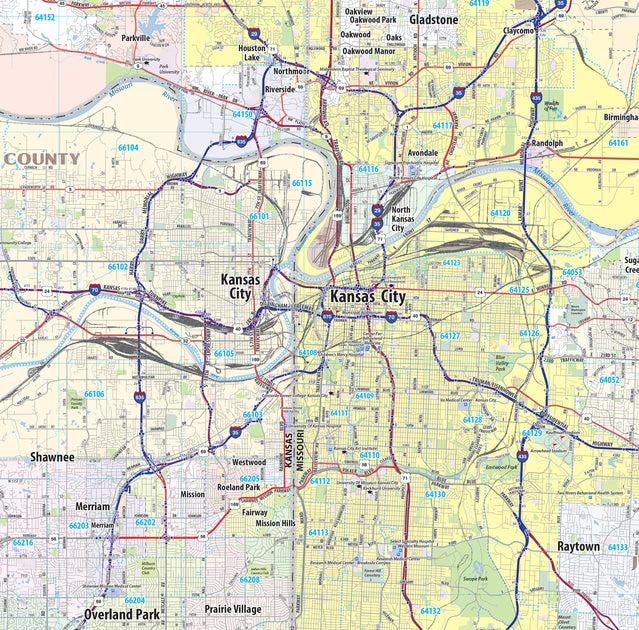 Kansas City Metro Area Wall Map – American Map Store