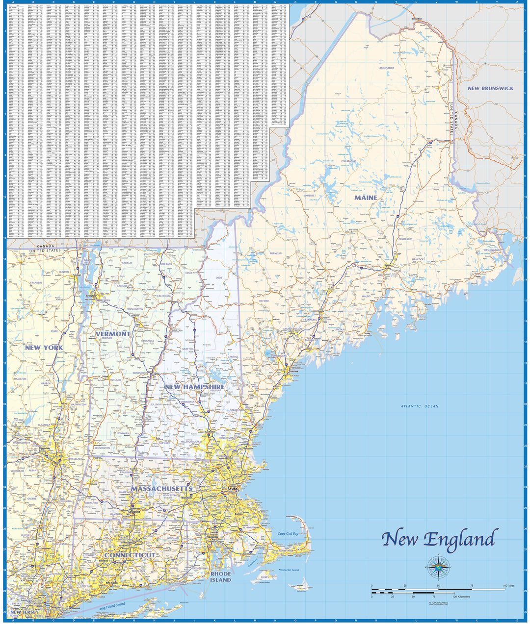 Map Of New England