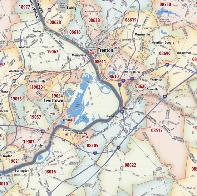 Philadelphia Metro Area Zip Code Map – American Map Store