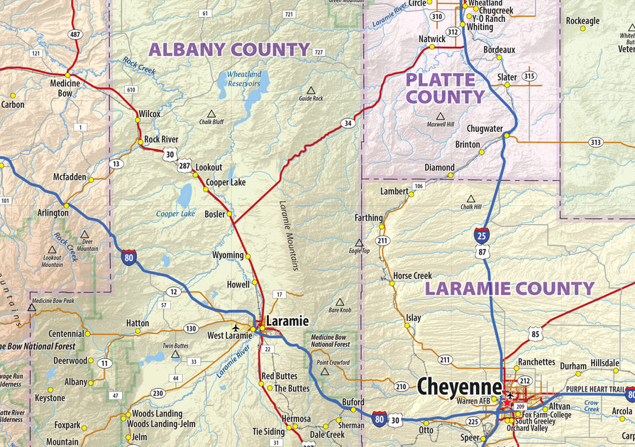 Wyoming State Wall Map – American Map Store