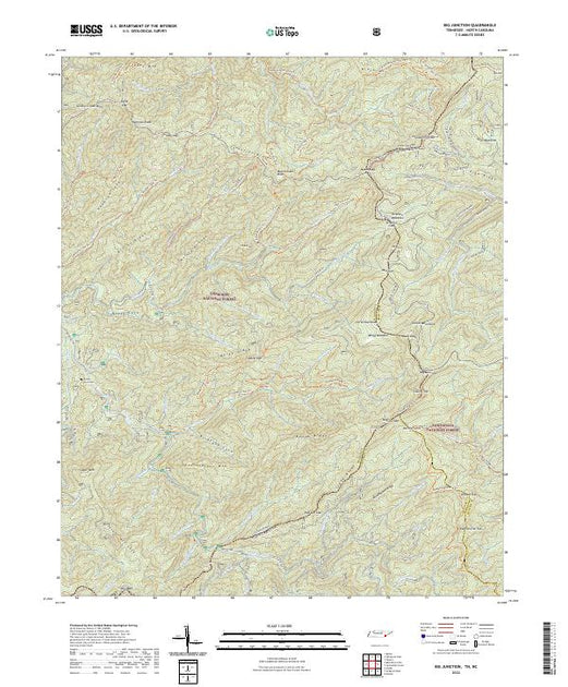 US Topo 7.5-minute map for Big Junction TNNC – American Map Store