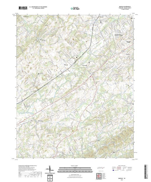 US Topo 7.5-minute map for Binfield TN – American Map Store