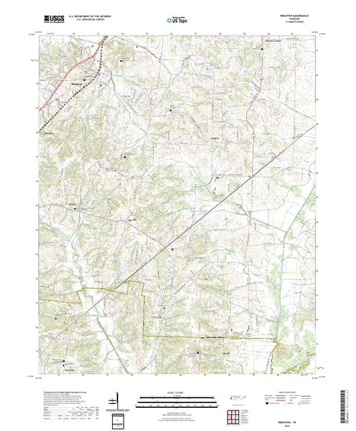 US Topo 7.5-minute map for Brighton TN – American Map Store