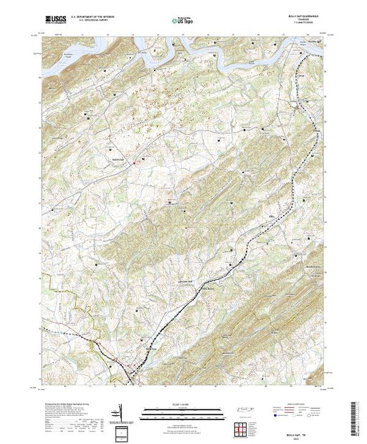 US Topo 7.5-minute map for Bulls Gap TN – American Map Store