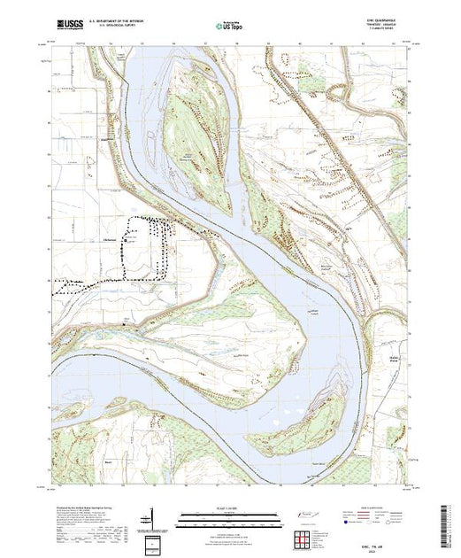 US Topo 7.5-minute map for Chic TNAR – American Map Store