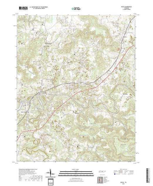 US Topo 7.5-minute map for Doyle TN – American Map Store