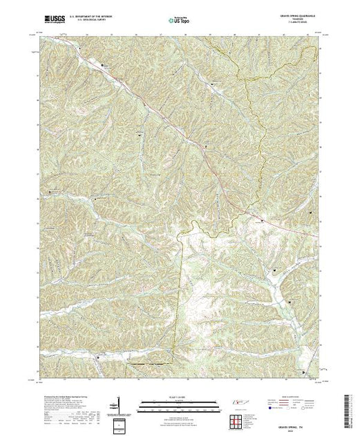 US Topo 7.5-minute map for Graves Spring TN – American Map Store