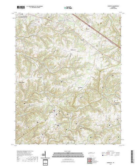 US Topo 7.5-minute map for Henrietta TN – American Map Store