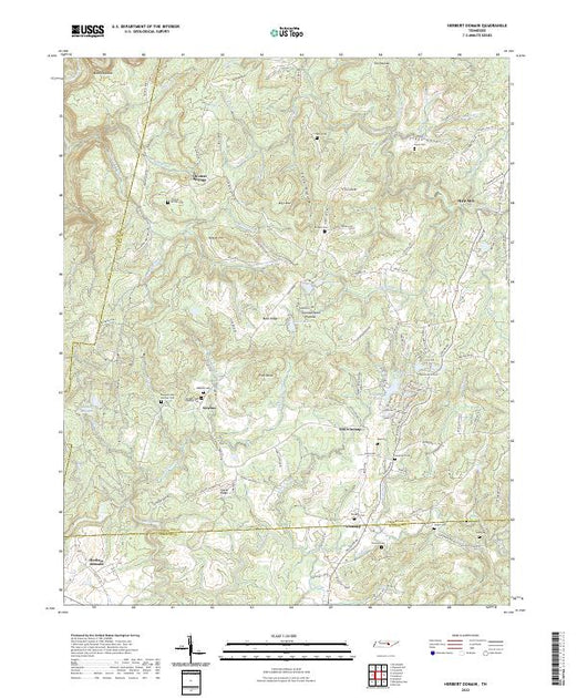 US Topo 7.5-minute map for Herbert Domain TN – American Map Store