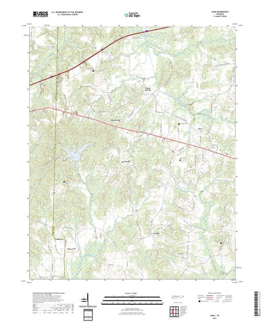 US Topo 7.5-minute map for Juno TN – American Map Store