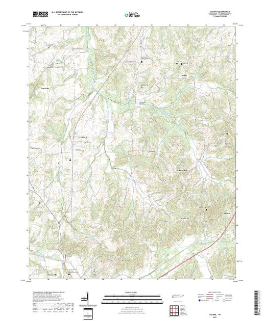 US Topo 7.5-minute map for Laconia TN – American Map Store