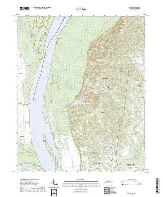 US Topo 7.5-minute map for Locke TNAR – American Map Store