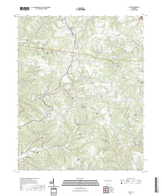 US Topo 7.5-minute map for Lyles TN – American Map Store