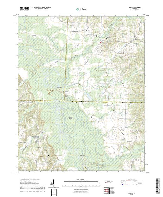 US Topo 7.5-minute map for Mercer TN – American Map Store