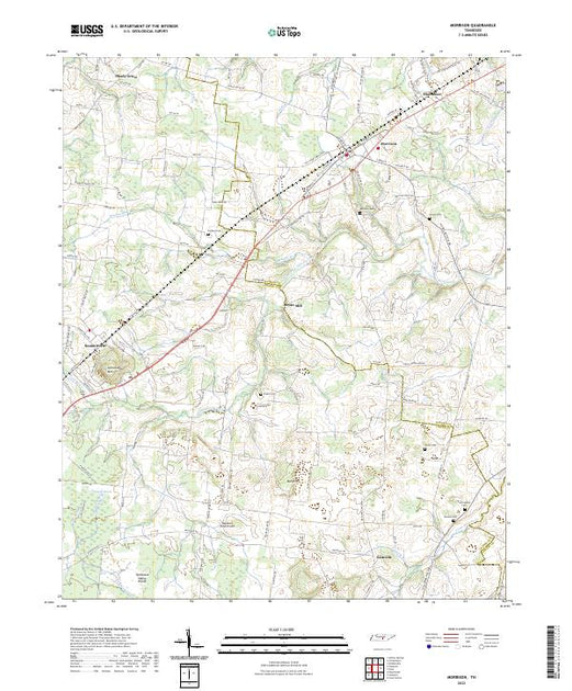 US Topo 7.5-minute map for Morrison TN – American Map Store