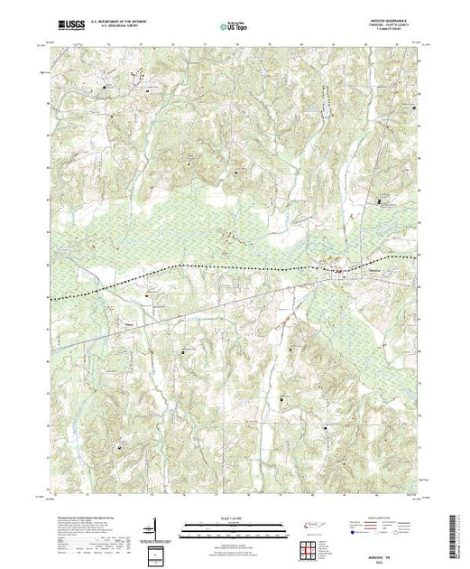 US Topo 7.5-minute map for Moscow TN – American Map Store