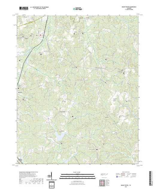US Topo 7.5-minute map for Mount Peter TN – American Map Store